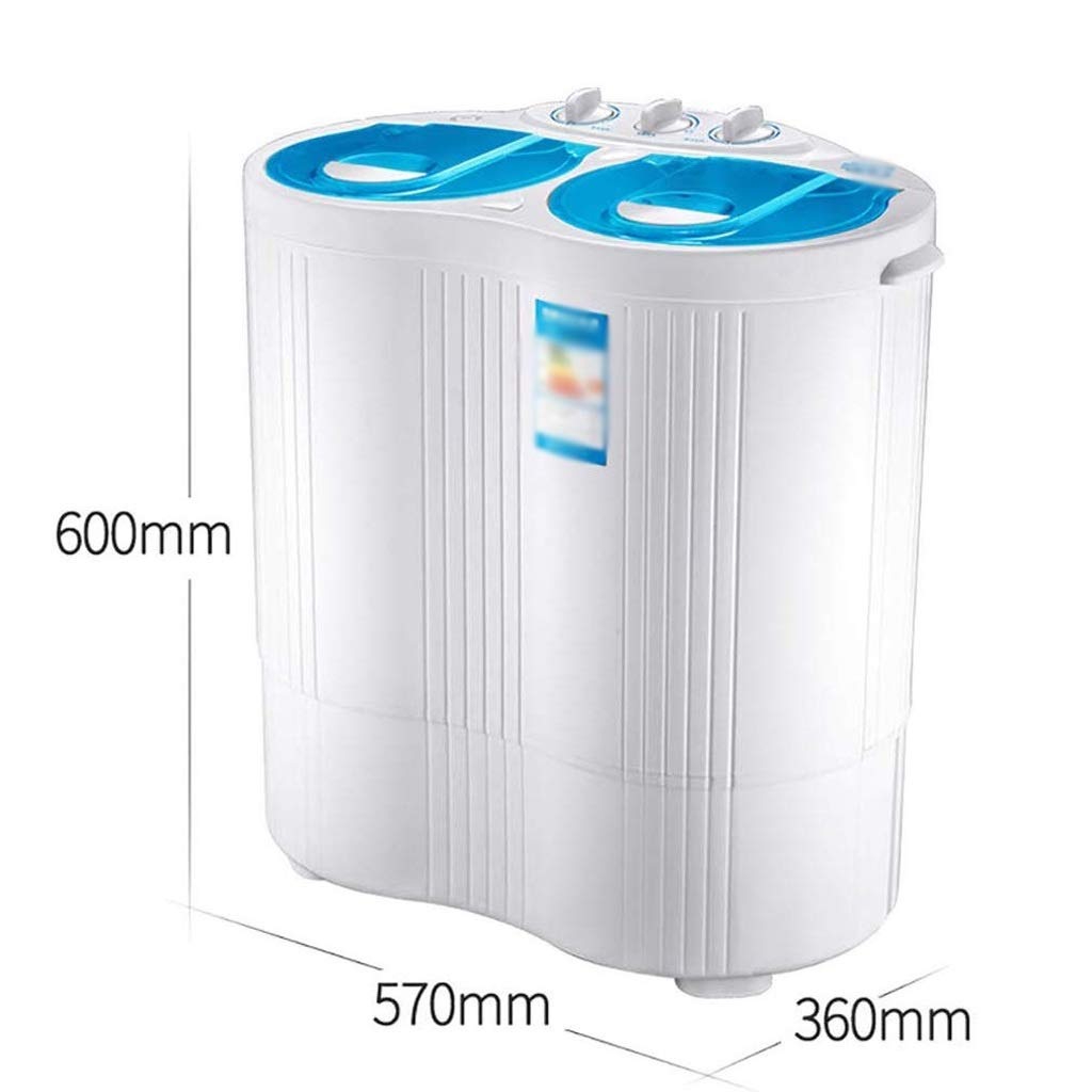 Washing Machine,Portable Compact Washing Machine, Mini Twin Tub Washing Machine Spinner, Drain