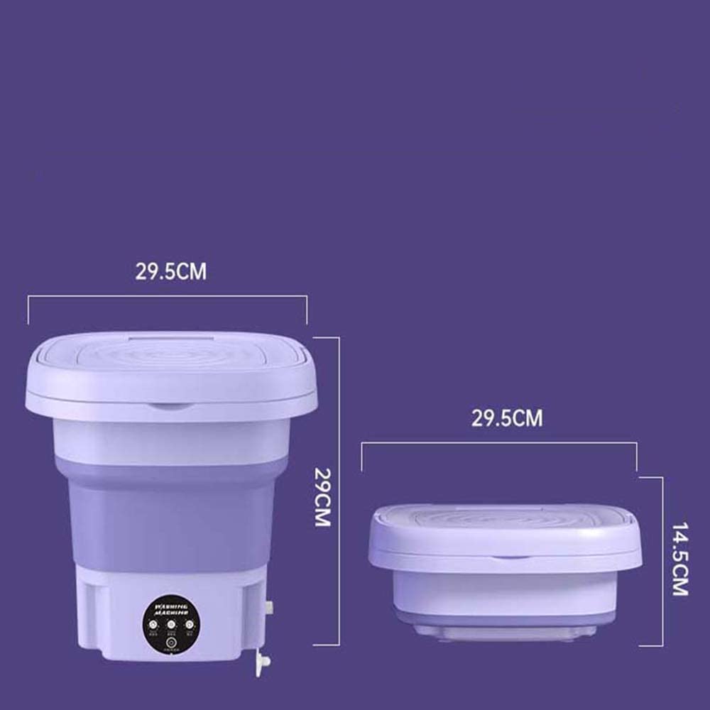 WashNGo Portable Mini Washing Machine, High Capacity Mini Washer with 3 Modes Deep Cleaning, Foldable Washing Machine with Soft Spin Dry for Socks, Baby Clothes, Towels, Delicate Items