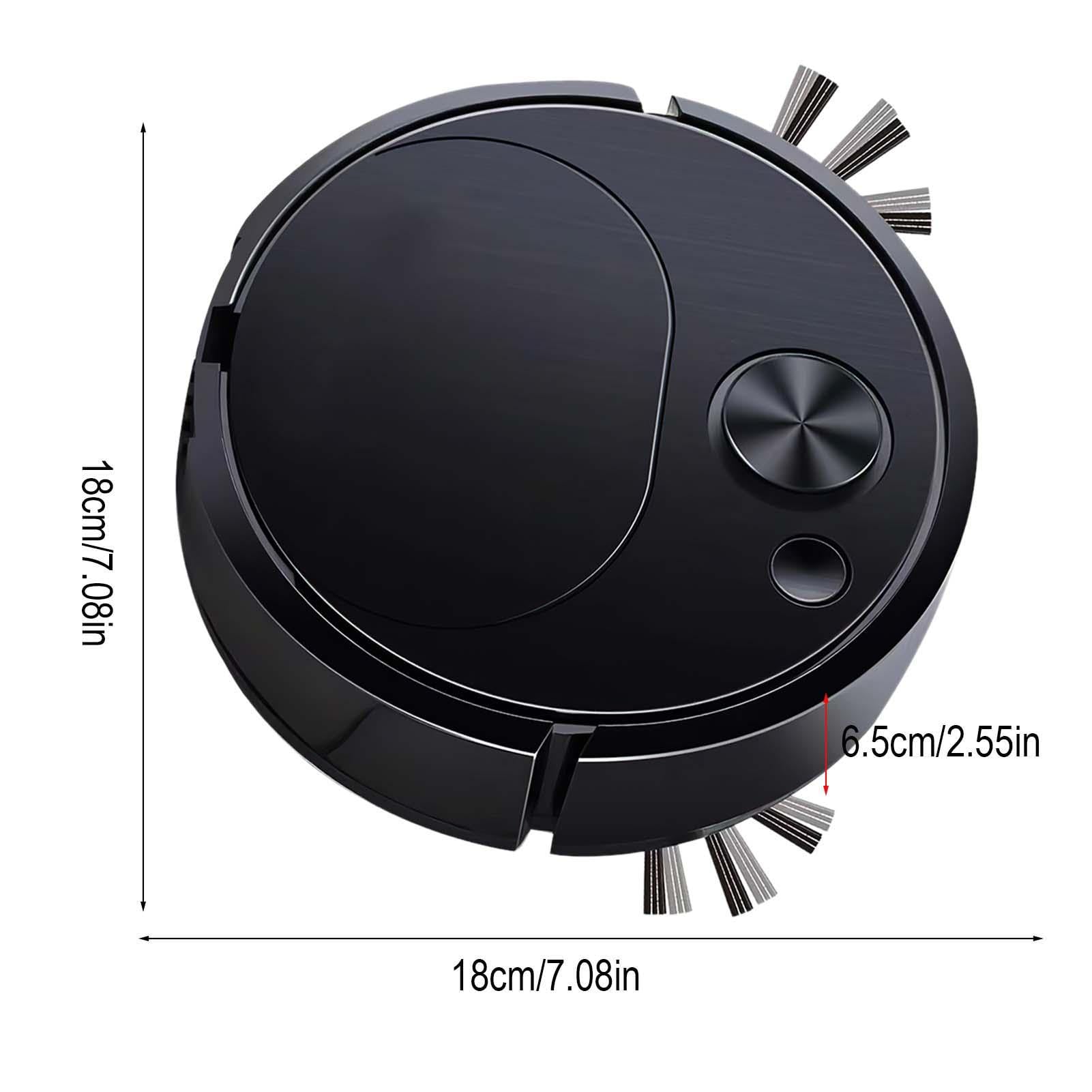 YanHao Mini Robotic Vacuum, 3-in-1 Robot Floor Vacuum Cleaner, Durable Sweeping mop Robot Vacuum, Robotic Floor mop Cleaner with USB Fast Charging Port, Vacuum Floor Cleaning Machine for House Office