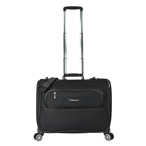 Traveler's Choice Carry-On Softside 8-Wheeled Spinner Garment Bag Luggage, Black, 21-Inch