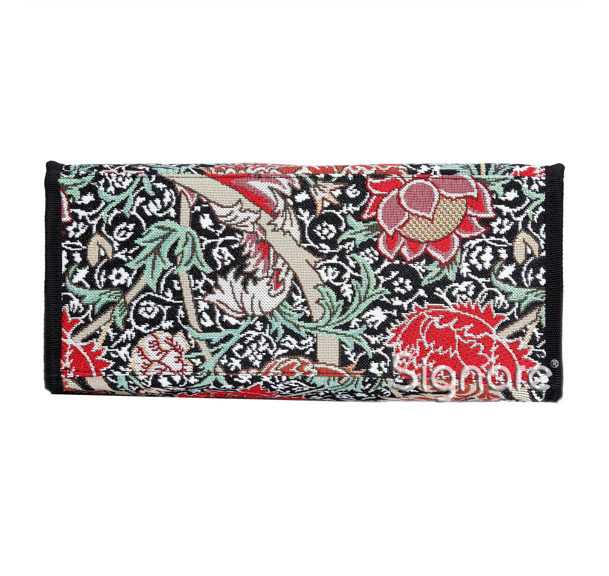 Signare Tapestry Black Shopping Tote Bag with William Morris The Cray Design