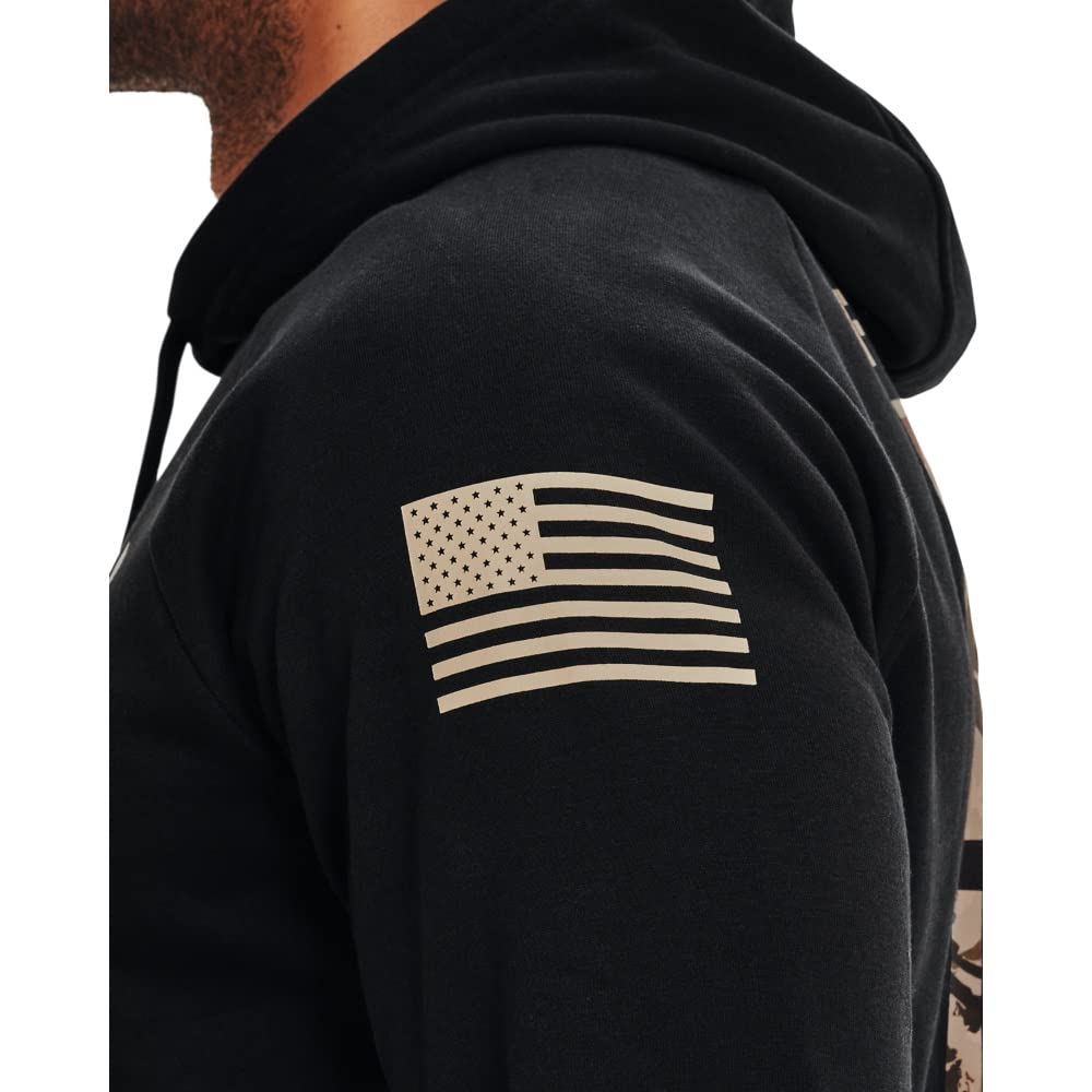 Under Armour mens New Freedom Flag Hoodie, Black (002)/None, X-Large