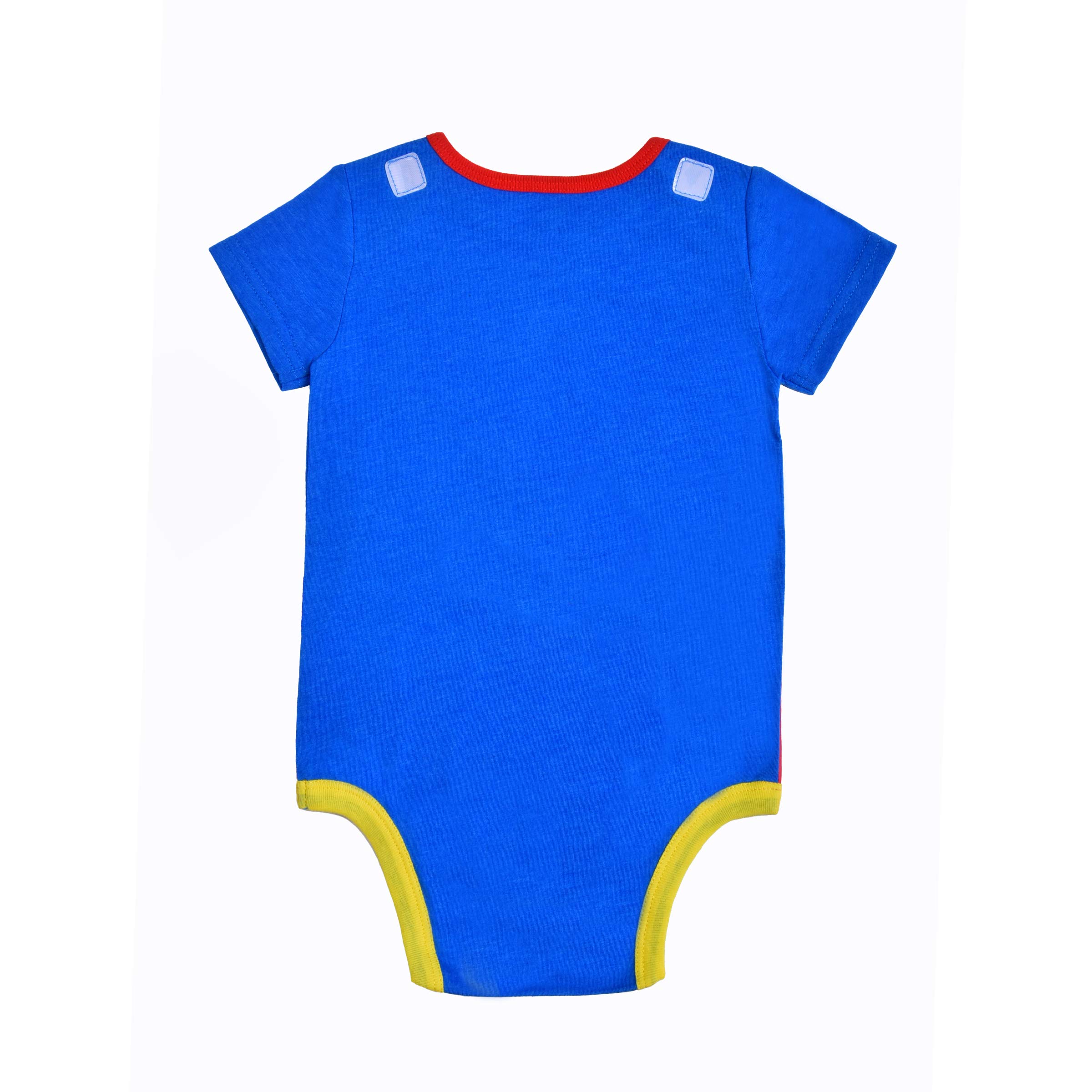 WARNER BROS Superman Boys Short Sleeve Creeper with Cap for Newborn β Blue/Red