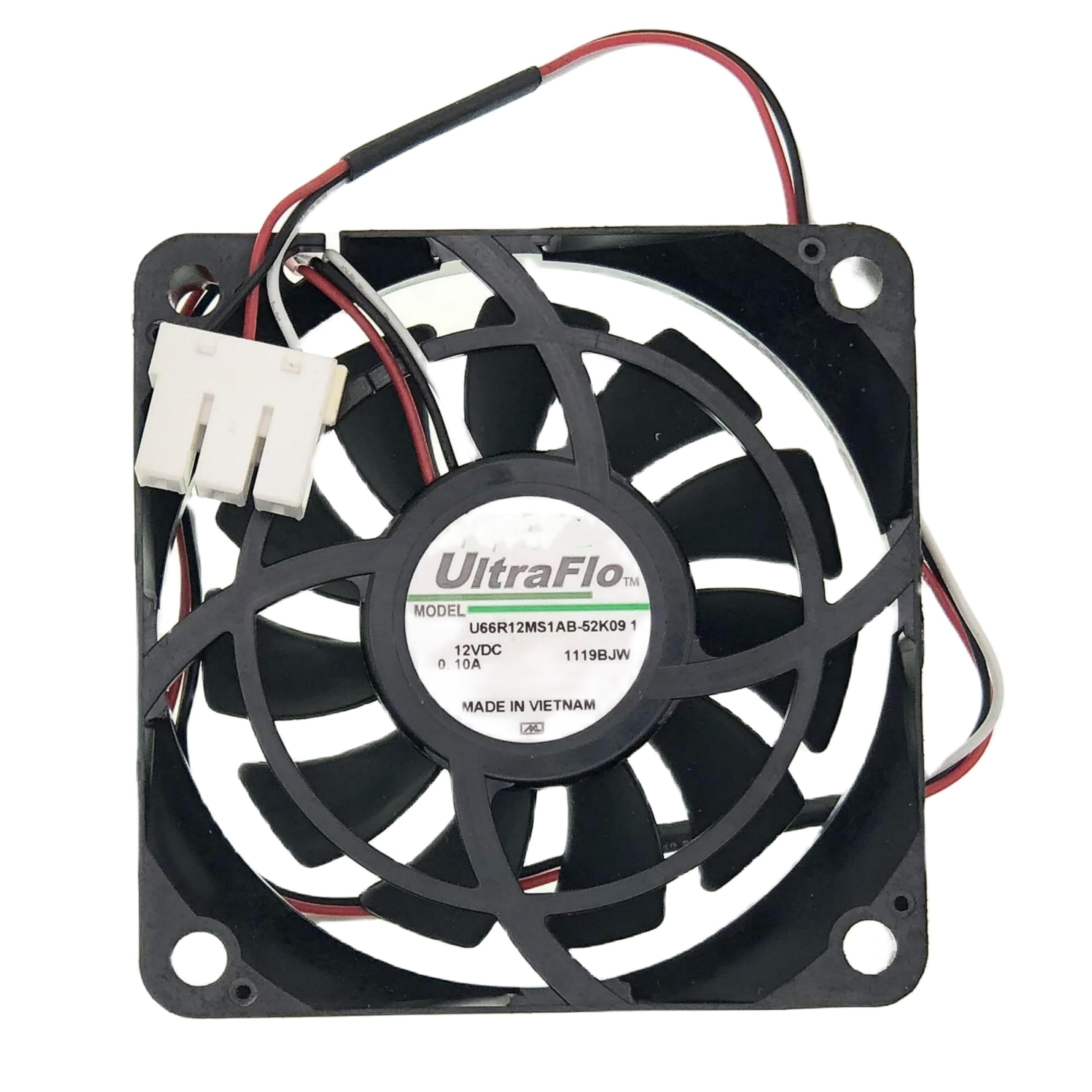 U66R12MS1AB-52K09 DA31-00070E Refrigerator Ice Maker Fan Motor for Samsung Refrigerator, DC12V 0.10A,Model Specific Not Universal, Check The Model Number, Picture and Ports.