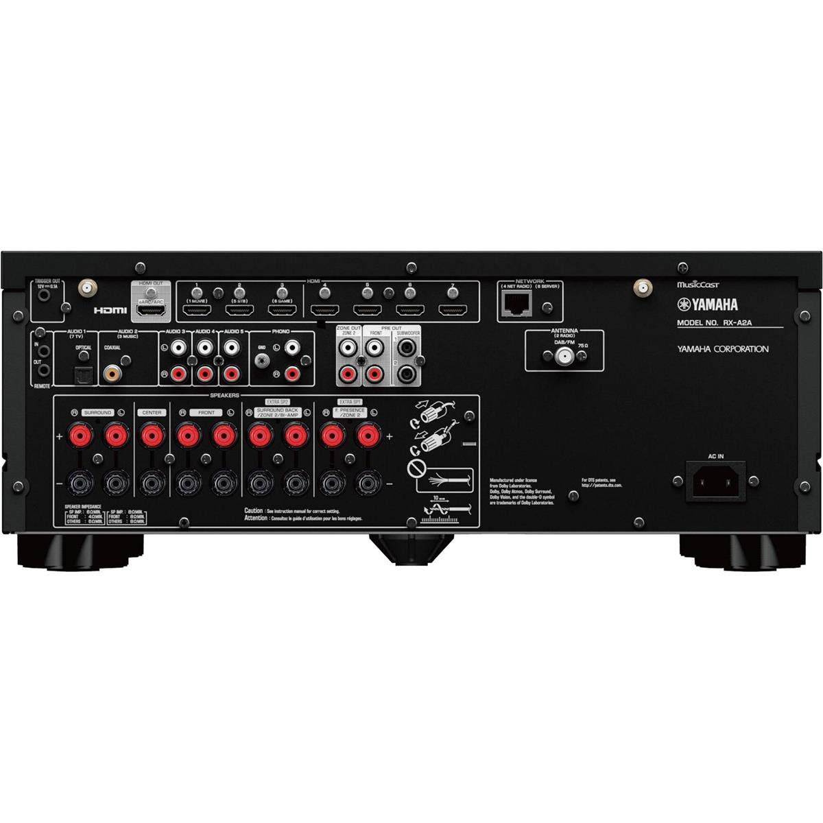 YAMAHA RX-A2A AVENTAGE 7.2-Channel AV Receiver with MusicCast