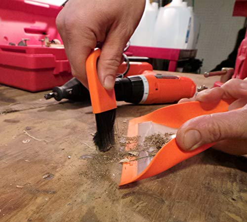 ust FlexWare Compact Sweep Set with Brush, DPan and Carabiner for Cleaning Small Messes at the Campsite, Picnic or Other Outdoor Activities , Orange, One Size (20-12235)