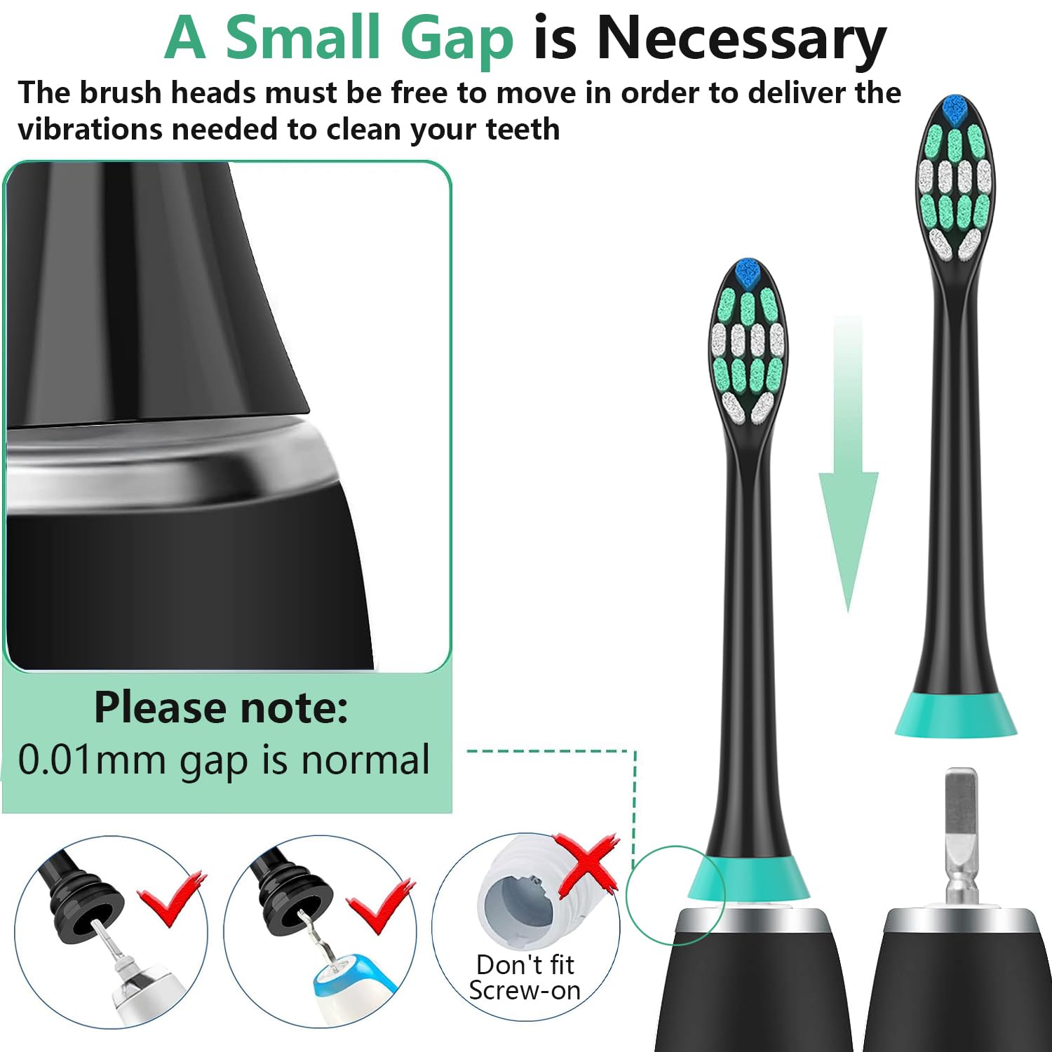 Zegupal Toothbrush Replacement Heads Compatible with Phillips Sonicare Electric Toothbrush,12Pack White Optimal Soft Replacement Toothbrush Heads