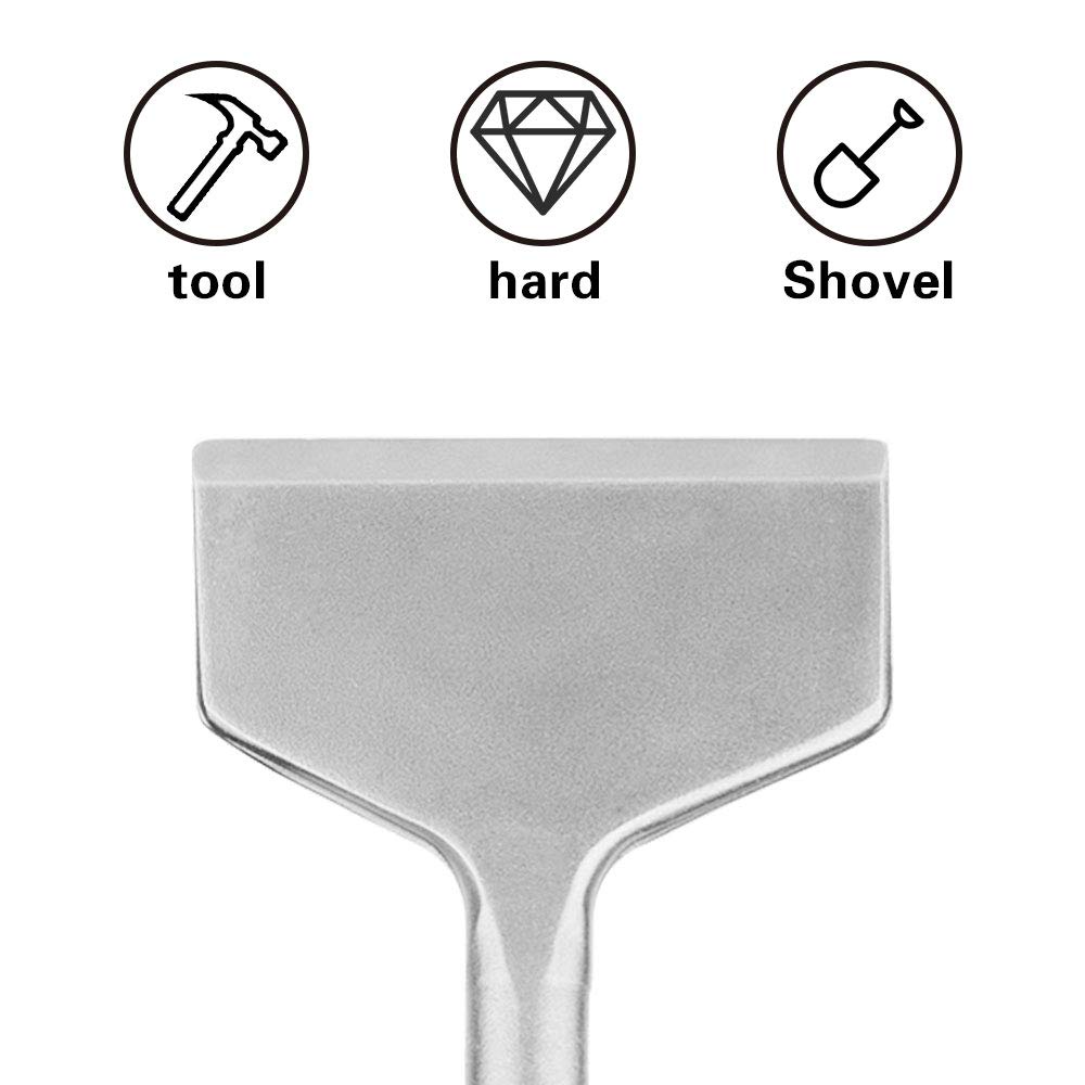 Wide Tile & Thinset Chisel, 3" x 10" Wall and Floor Scraper Shank for SDS-Plus Rotary and Demolition Hammers