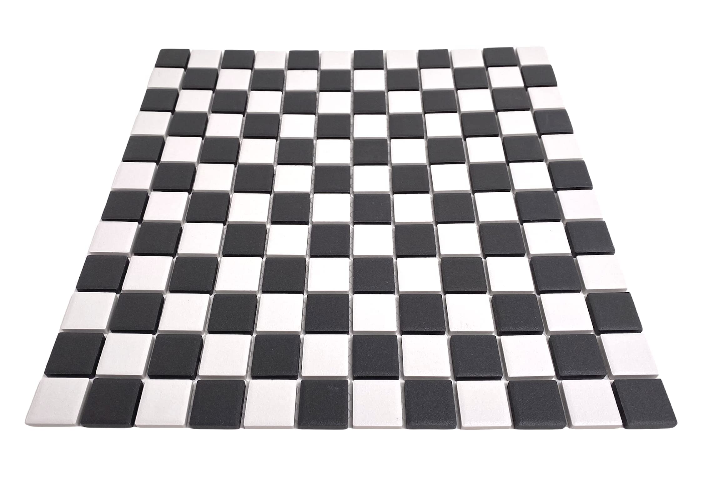 TDPW-UGBW1X1-400 Black Greyish Charcoal & White Checkered Unglazed Porcelain 7/8 Inch Square Mosaic Tile for Bathroom Floors, Walls, Kitchen Backsplash and Pool (Not Peel and Stick) - Box of 5 Sheets