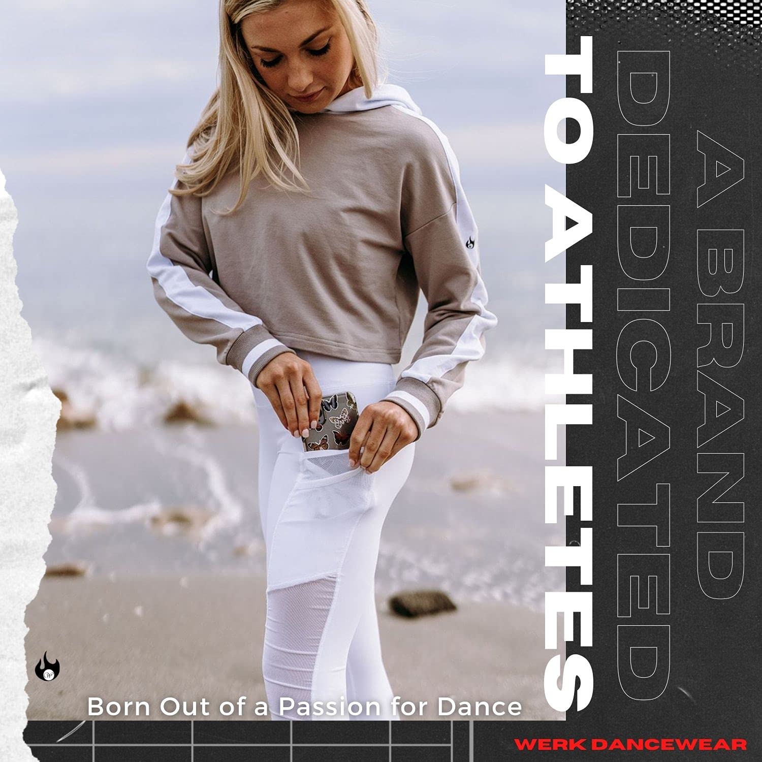 Werk Dancewear Hype Sweatshirt - Fashionable Activewear Designed for Dance (Adult - Small, Grey)