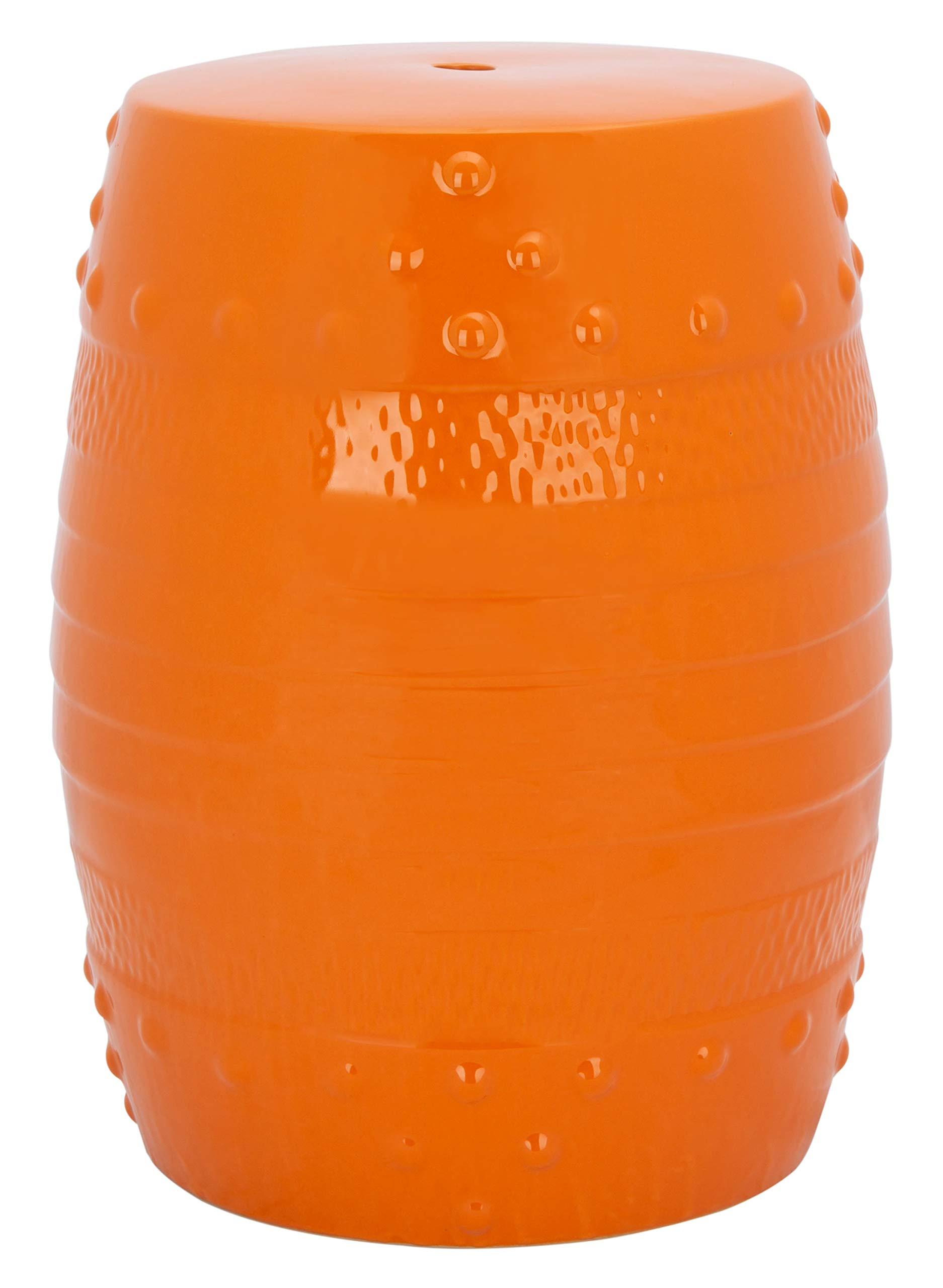 Safavieh Home Collection Frisco Orange Ceramic Decorative Garden Stool ACS5210A