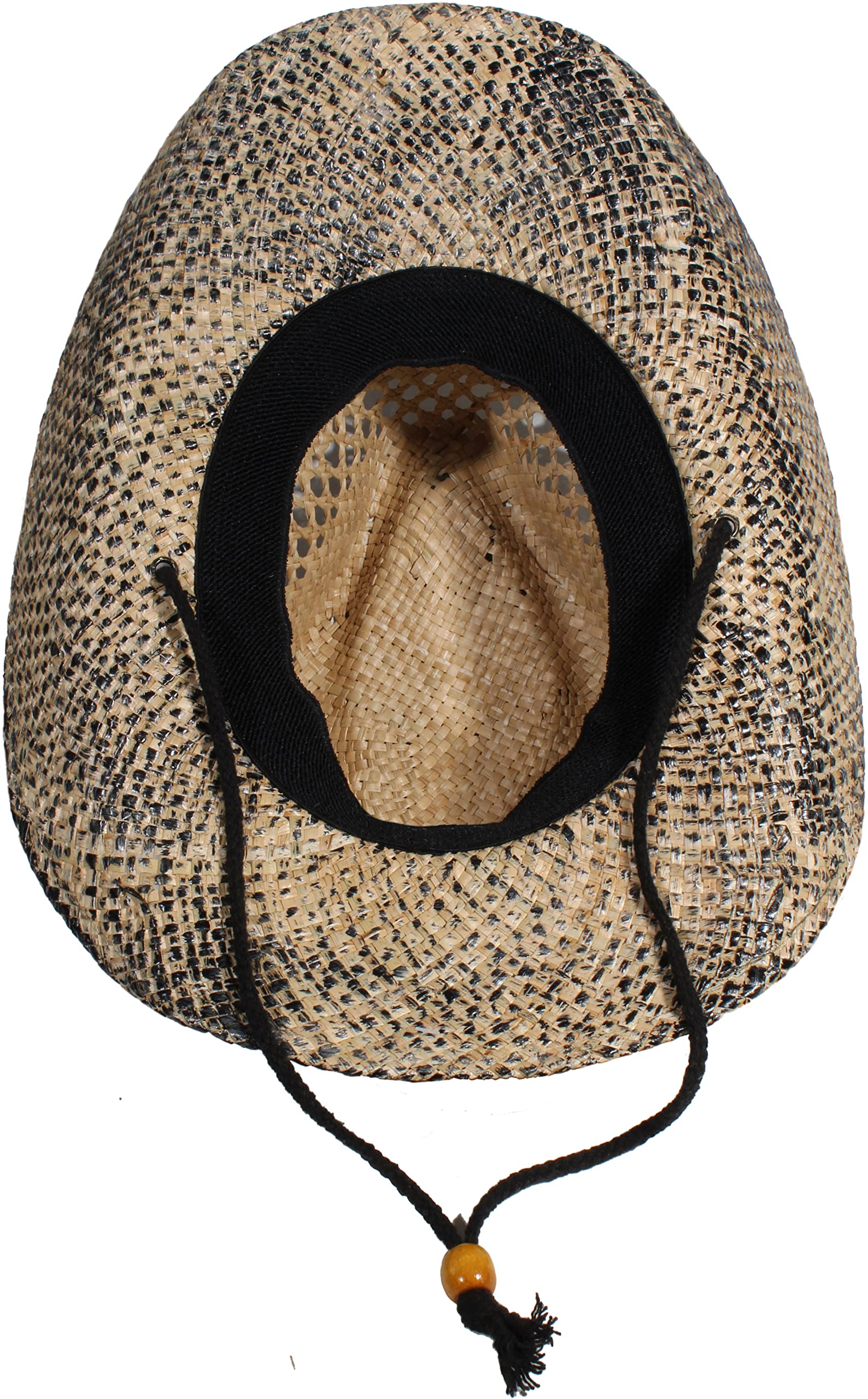 Western Outback Cowboy Hat Men's Women's Style Straw Felt Canvas (034 Brown Bull Head)