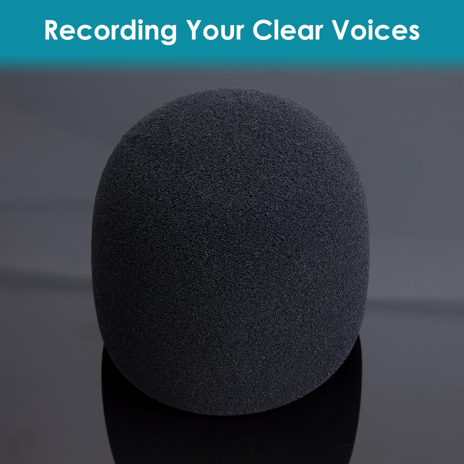 YOUSHARES Pop Filter for Blue Yeti, Yeti Pro Condenser Microphones, Blue Yeti Mic Cover Foam Microphone Windscreen Improve Sound Quality (Black)