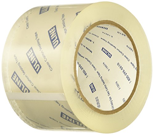 Uline 2.6 mil Packing and Shipping Tape, Clear 3" x 55 Yds (S-1893)