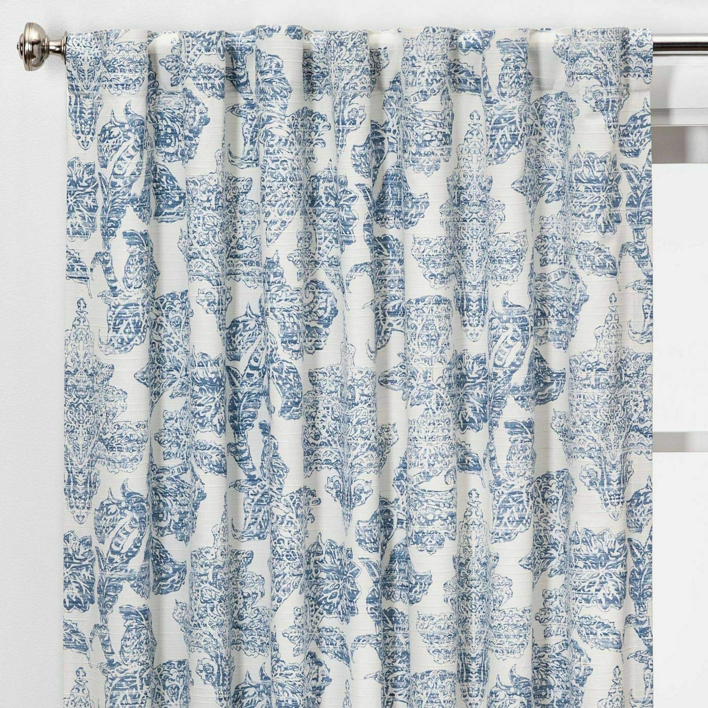 Threshold Linen Charade Curtain Panel 54"x 84" Blue