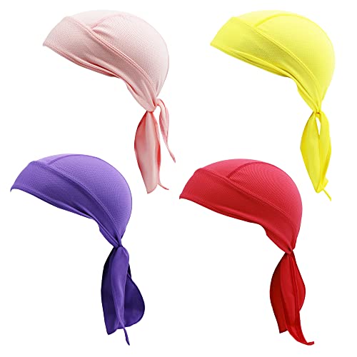 WINTOFW Beanie Cap Hat Skull Cap Chemo Cap Breathable Outdoor Sports Head Wrap Scarf Cap for Men and Women(4PCS/Assorted #1)