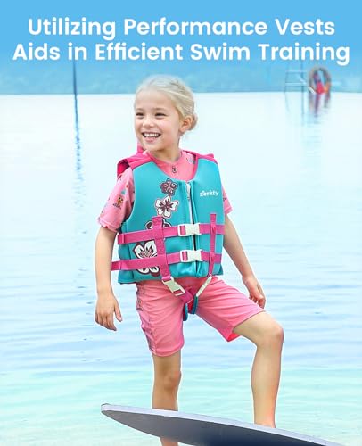 Zeraty Toddler Swim Vest Neoprene Kids Float Jacket Swimming Aid for Children with Adjustable Safety Strap Age 2-9+ Years/36-88Lbs
