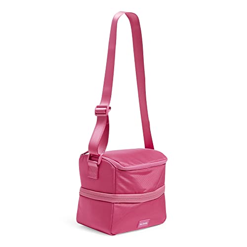 Vera Bradley Women's Recycled Lighten Up Reactive Expandable Lunch Cooler Lunch Bag, Raspberry Sorbet, One Size