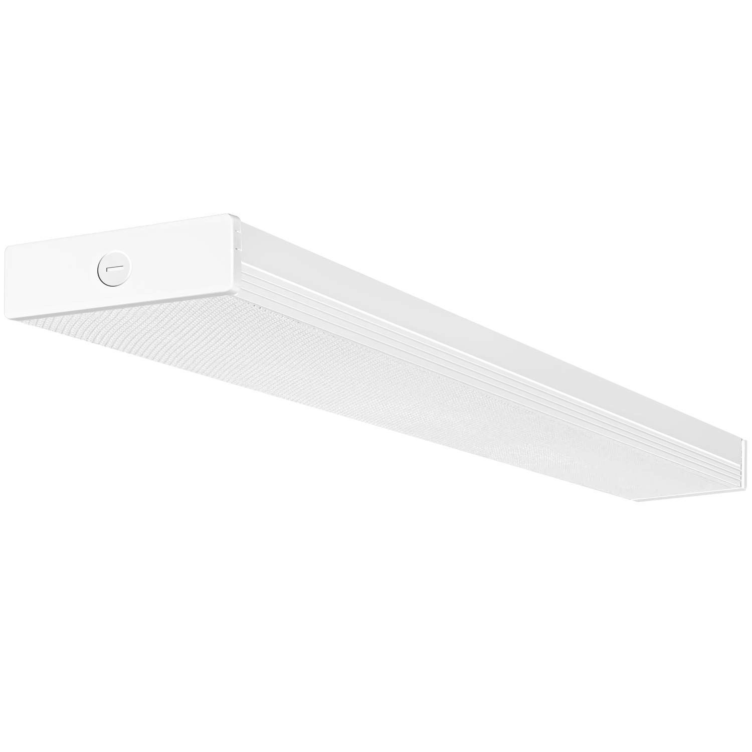 Yeegfeyeyy 4FT LED Wraparound Shop Lights, 40W, 4400lm [2-lamp 32W Fluorescent Equiv.], 4000K Neutral White, Flush Mount 48 Inch LED Light Fixtures, LED Wrap Ceiling Light for Garage, Office
