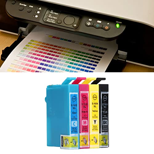 YEmirth 4Pcs Ink Cartridge BK C M Y Smoothly Ink Output Clear Fadeless Print Printer Cartridge with Ink for Workforce WF 2010W
