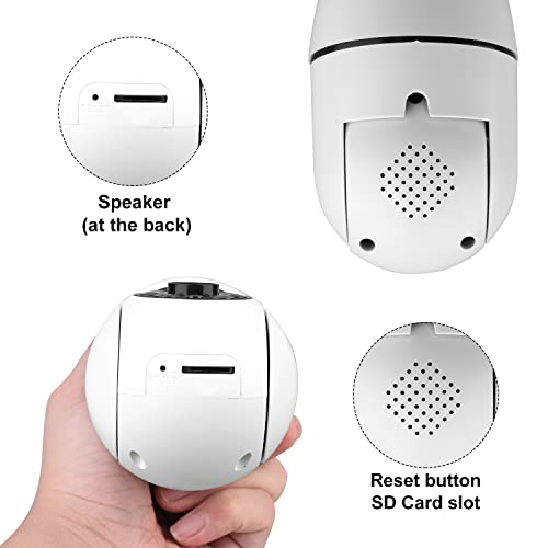 Wireless WiFi Light Bulb Camera: 2 Pack Light Socket Camera 360 Security Camera 2.4GHz Remote Access Night Vision Home Dome Camera for Indoor Outdoor Home Pet