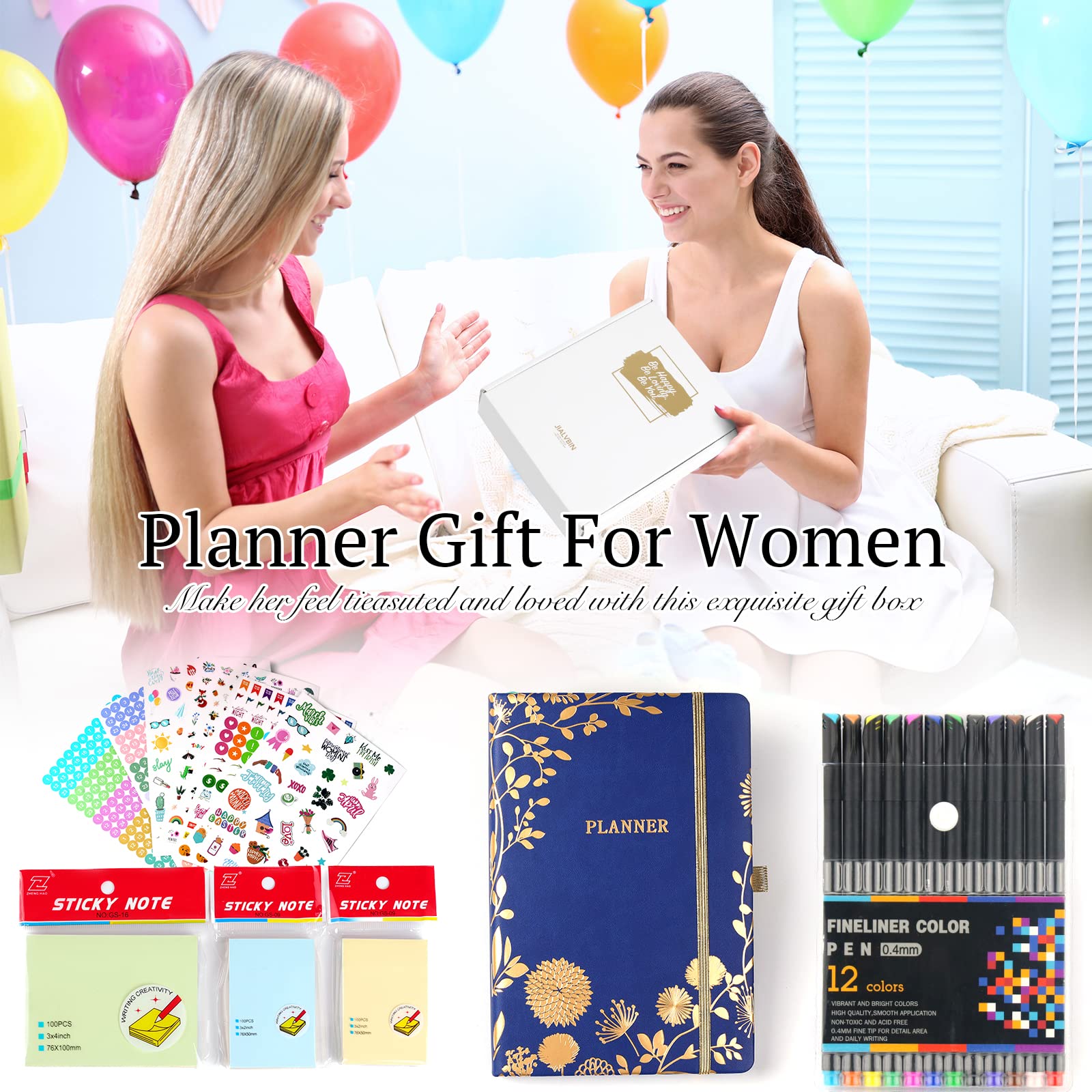 Weekly and Monthly Planner 2024-2025 to Increase Productivity and Hit Your Goals journal Christmas Gifts for women Notebooks for Work Undated Planner Agenda Habit Tracker Planner Gift Set