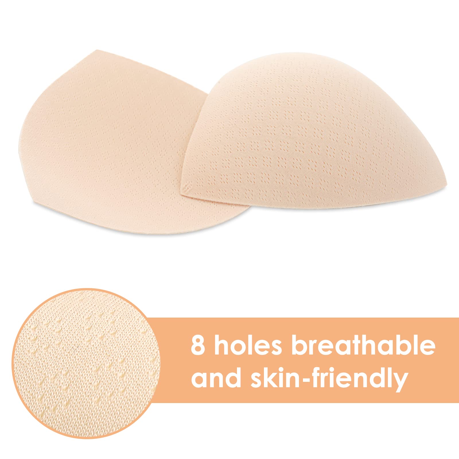WLLHYF 2 Pairs Bra Pads Inserts Breast Enhancers Women's Push Up Bra Pads Inserts Sports Bra Cups Add 1-2 Cup Sizes