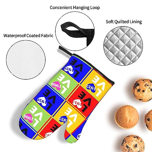 Zeta Phi Oven Mitts 3pcs Kitchen Accessory Kitchen Thickened Mittens Black Sorority Oven Mitt Surface Safe for Baking,Cooking,BBQ Potholders for Sorority Sisters