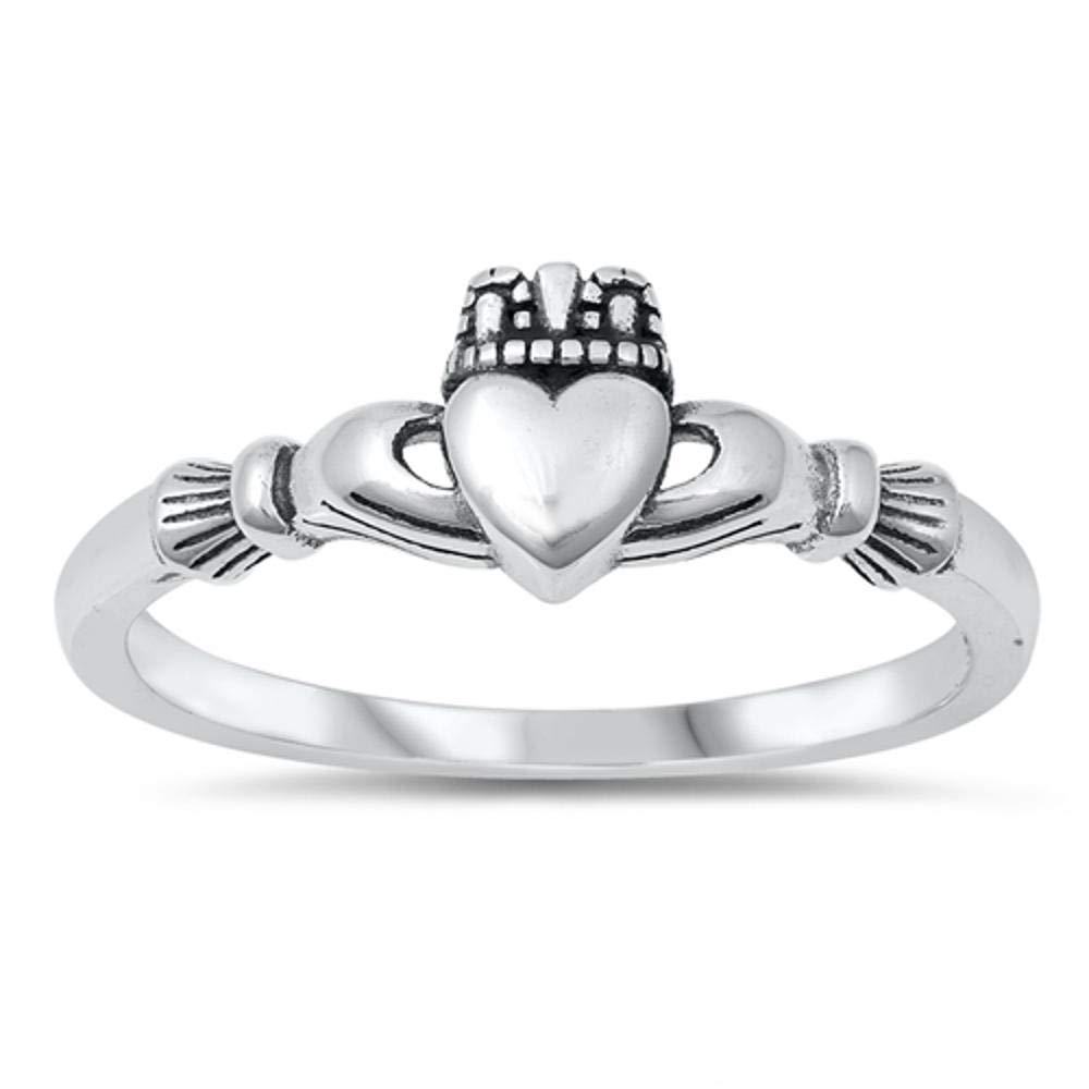 Wholesale Claddagh Heart Ring New .925 Sterling Silver Band Size 7