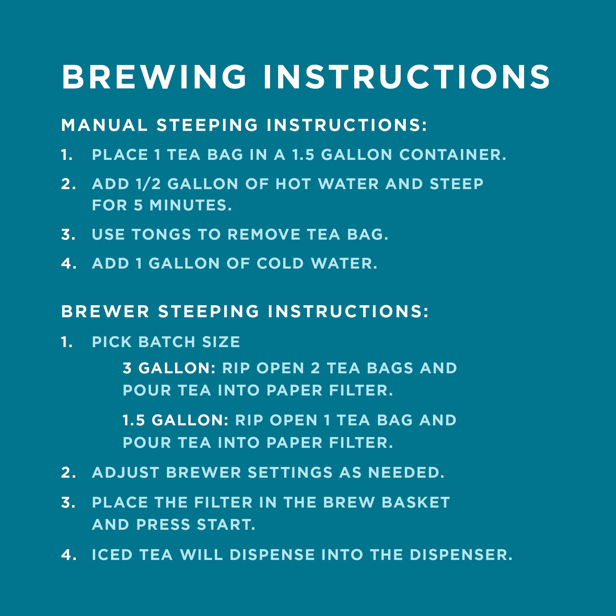 Teatulia Organic Signature Black Iced Tea Pitcher Bags (24 Jumbo Tea Bags - Brews 1.5 Gallons) | 100% Compostable | Unsweetened Iced Tea