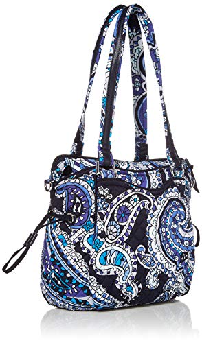 Vera Bradley Women's Cotton Mini Glenna Satchel Crossbody Purse, Deep Night Paisley, One Size