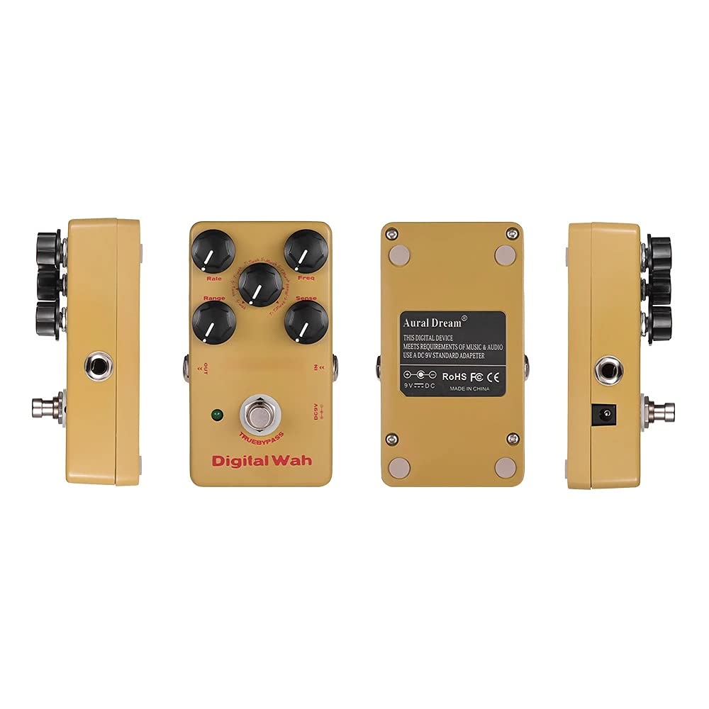 ZYZMH Digital Wah Effect Pedal Aluminum Alloy Shell True Bypass Electric Guitar Pedals Guitar Accessories