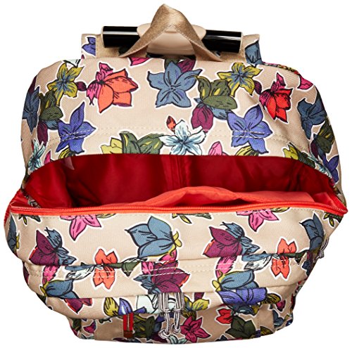 Vera Bradley Women's Lighten Up Rolling Backpack, Falling Flowers Neutral, One Size