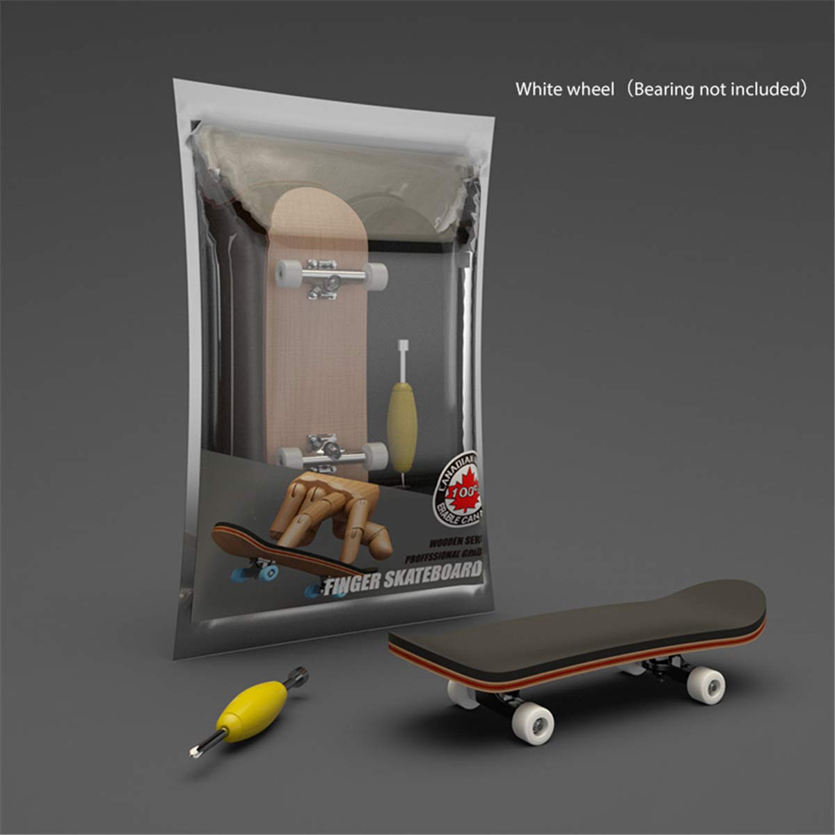 WANGYUMI Finger Skateboard Wooden Fingerboard Toy Professional Stents Finger Skate Set