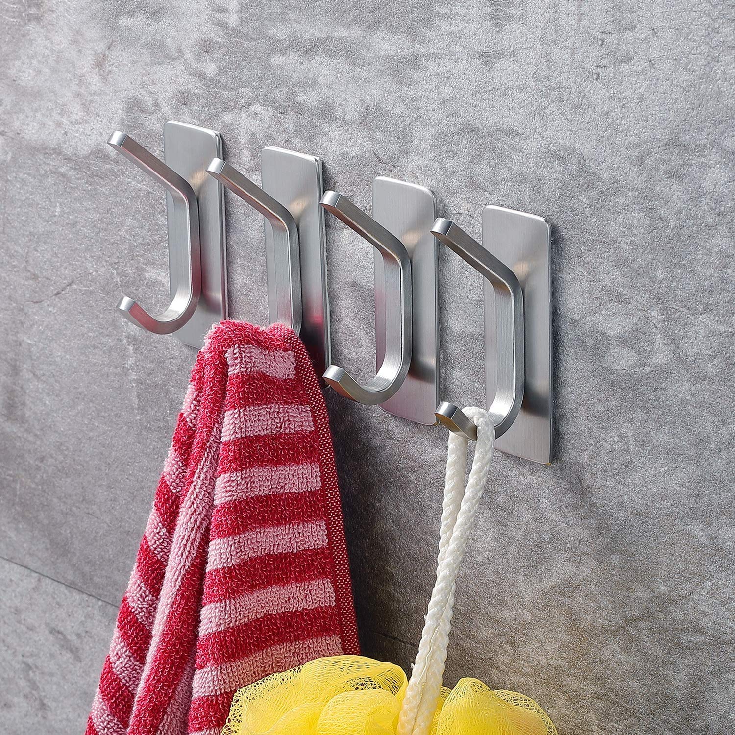 YIGII Towel Hook/Adhesive Hooks + 6 Tier Pot Lid Organizer/Pot Lids Holder