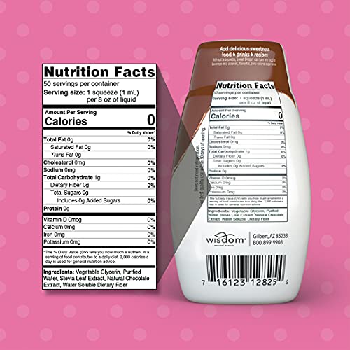SweetLeaf Sweet Drops Liquid Stevia Sweetener, Chocolate, 1.7 Ounce
