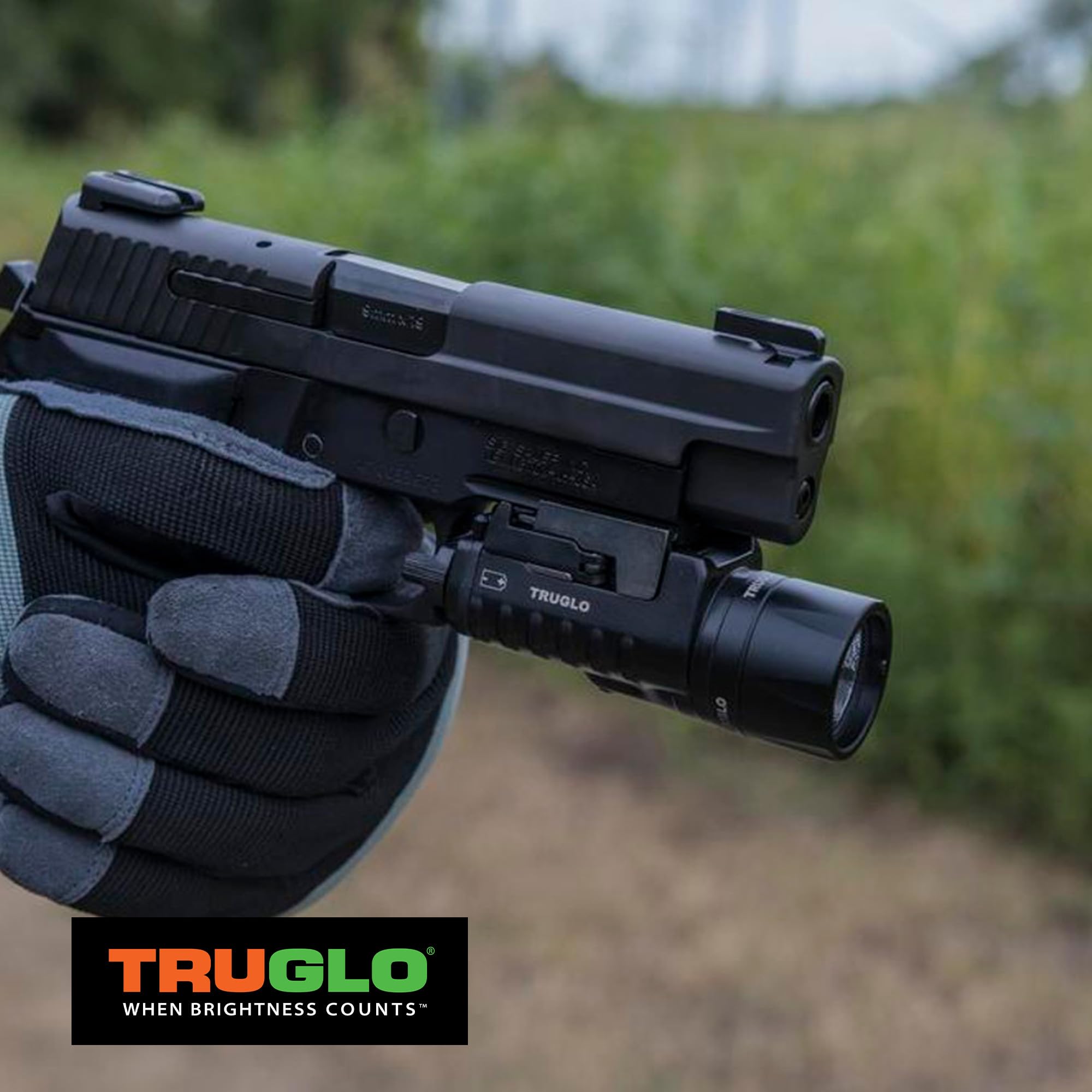 TruGlo TFO Tritium Fiber Optic Handgun Laser Sight Accessories Set with Rear Colors, Fits Glock 17/17L, 19, 22, 23, 24 Models and More, Yellow Light