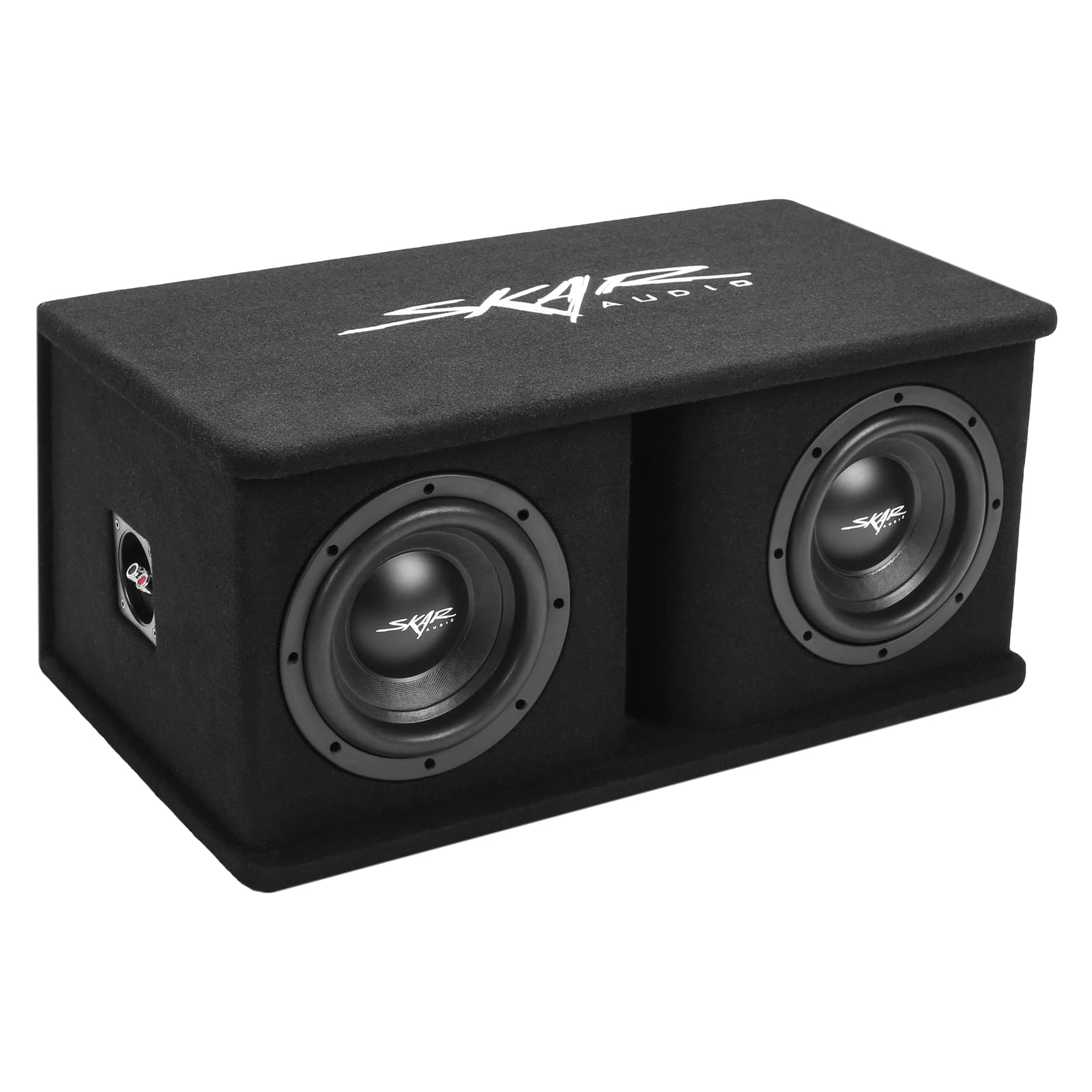 Skar Audio Dual 10" Complete 2,400 Watt SDR Series Subwoofer Bass Package - Includes Loaded Enclosure with Amplifier