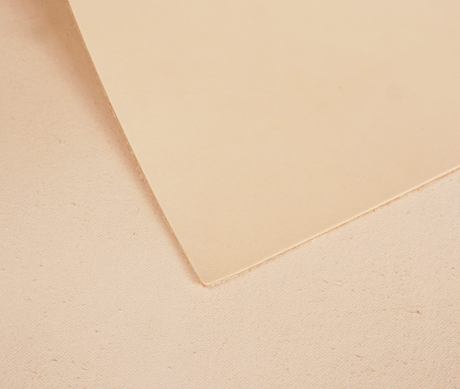 Vegetable Tanned Leather Sheets for Crafts (3.5-4.0oz | 1.5mm Thickness) Full Grain Tooling Leather Thick Cowhide Crafting Leather (Creamy-1.5mm, 12"x12")
