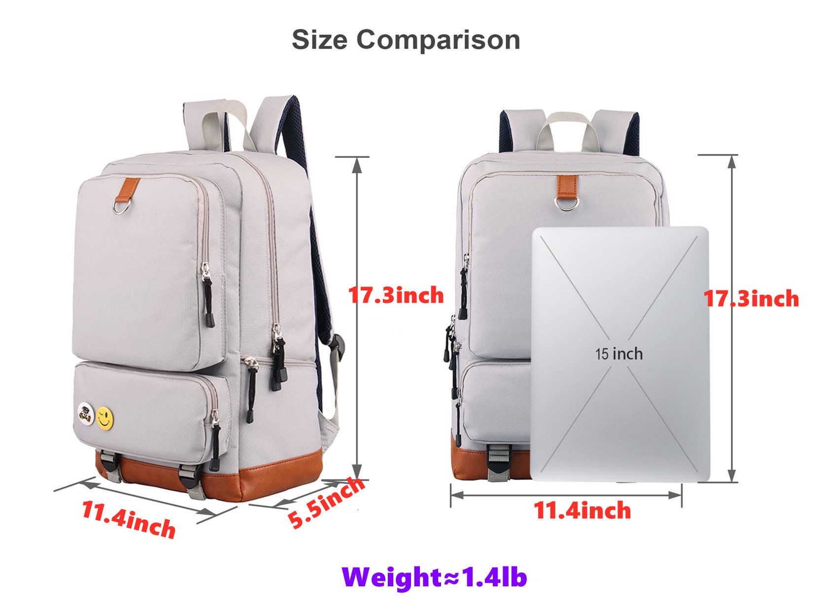 Waroost Students Gudetama Large Capacity Bags-Lightweight Novelty Bookbag Water Proof Rucksack for Youth