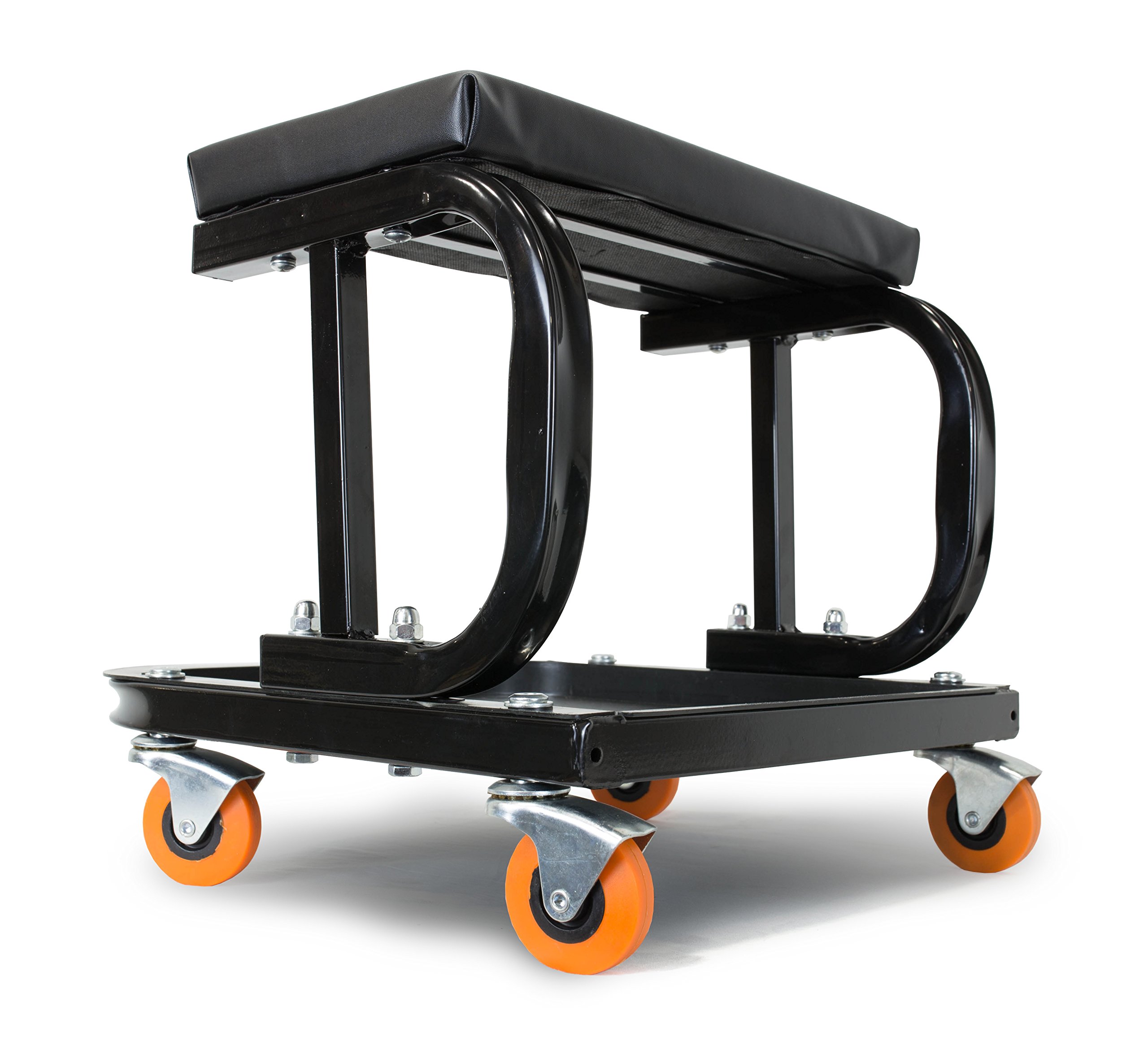 WEN Pneumatic Rolling Mechanic Stools with Padded Seats and Storage