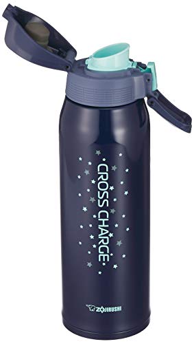 Zojirushi SD-FB10-AG Water Bottle, Direct Drinking, Sports Type, Stainless Steel Cool Bottle, 0.3 gal (1.0 L), Navy Mint