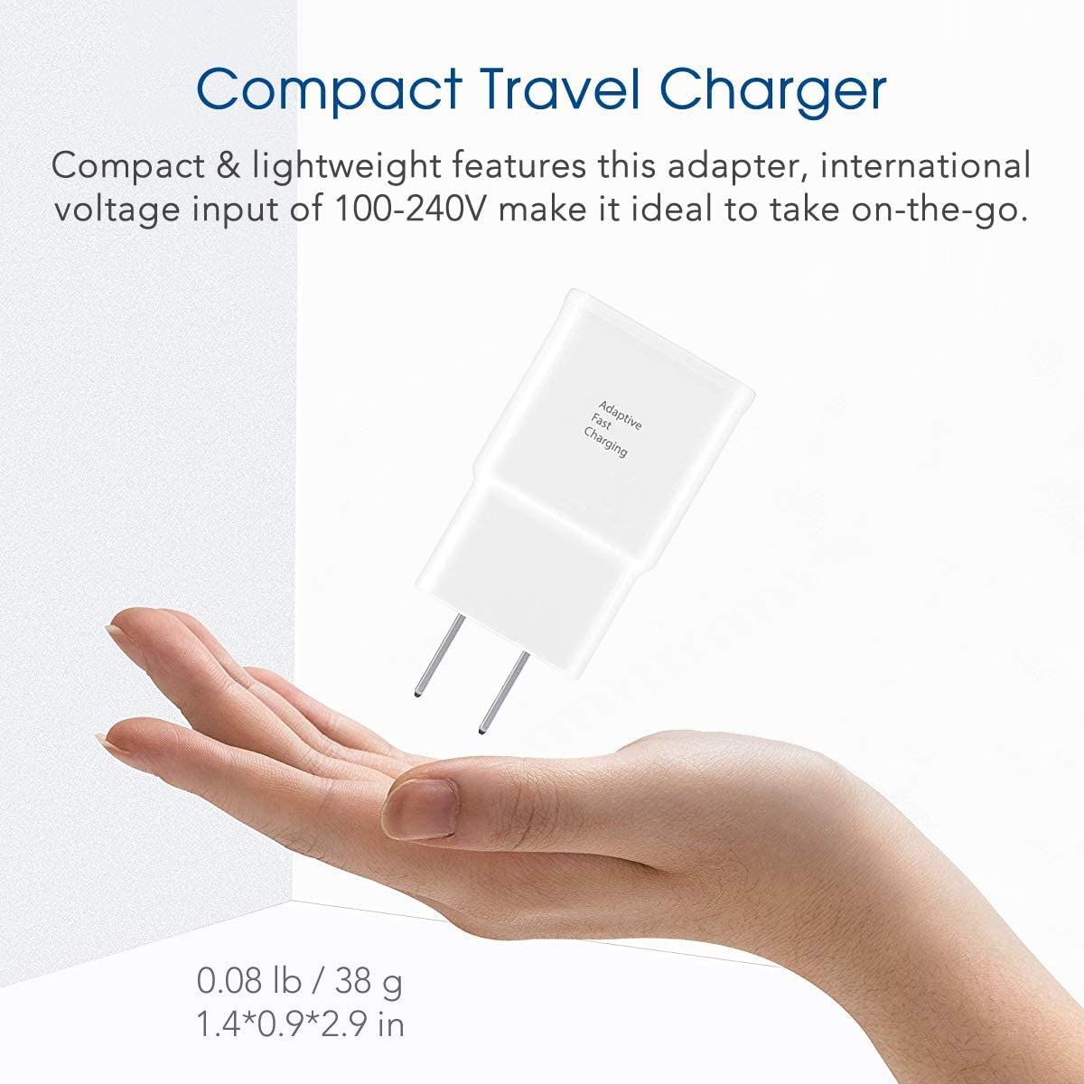Wall Charger Adaptive Fast Charger Kit for Samsung Galaxy S7/S7 E/S6/S6 E/Note5/4 /S4/S3, USB 2.0 True Digital Fast Charge Kit (Wall Charge + Micro USB Cable) White