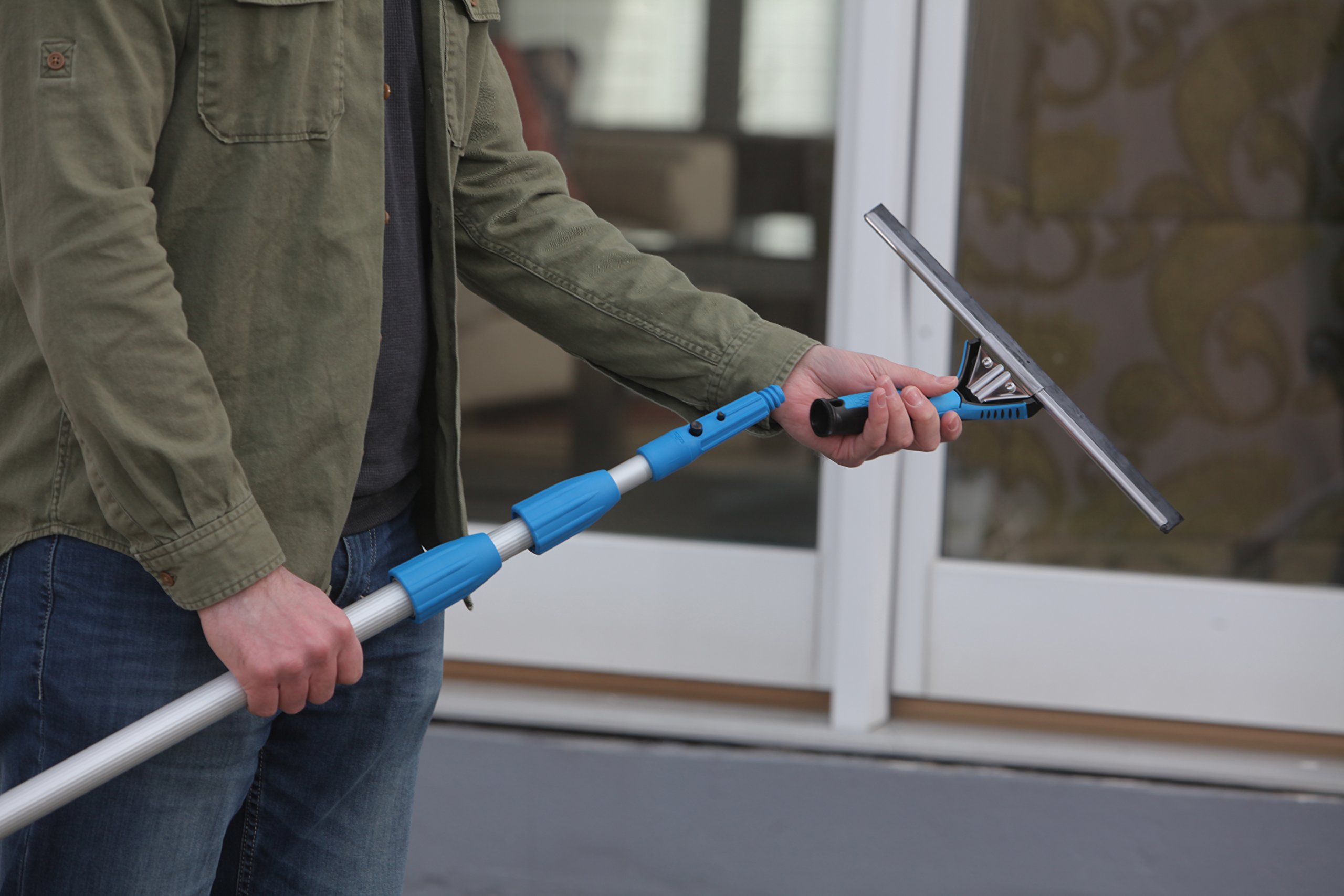 Unger Professional Connect & Clean Telescoping Extension Multi-Purpose Pole, Window, Dusting, 6-16 Foot with Removable Cone