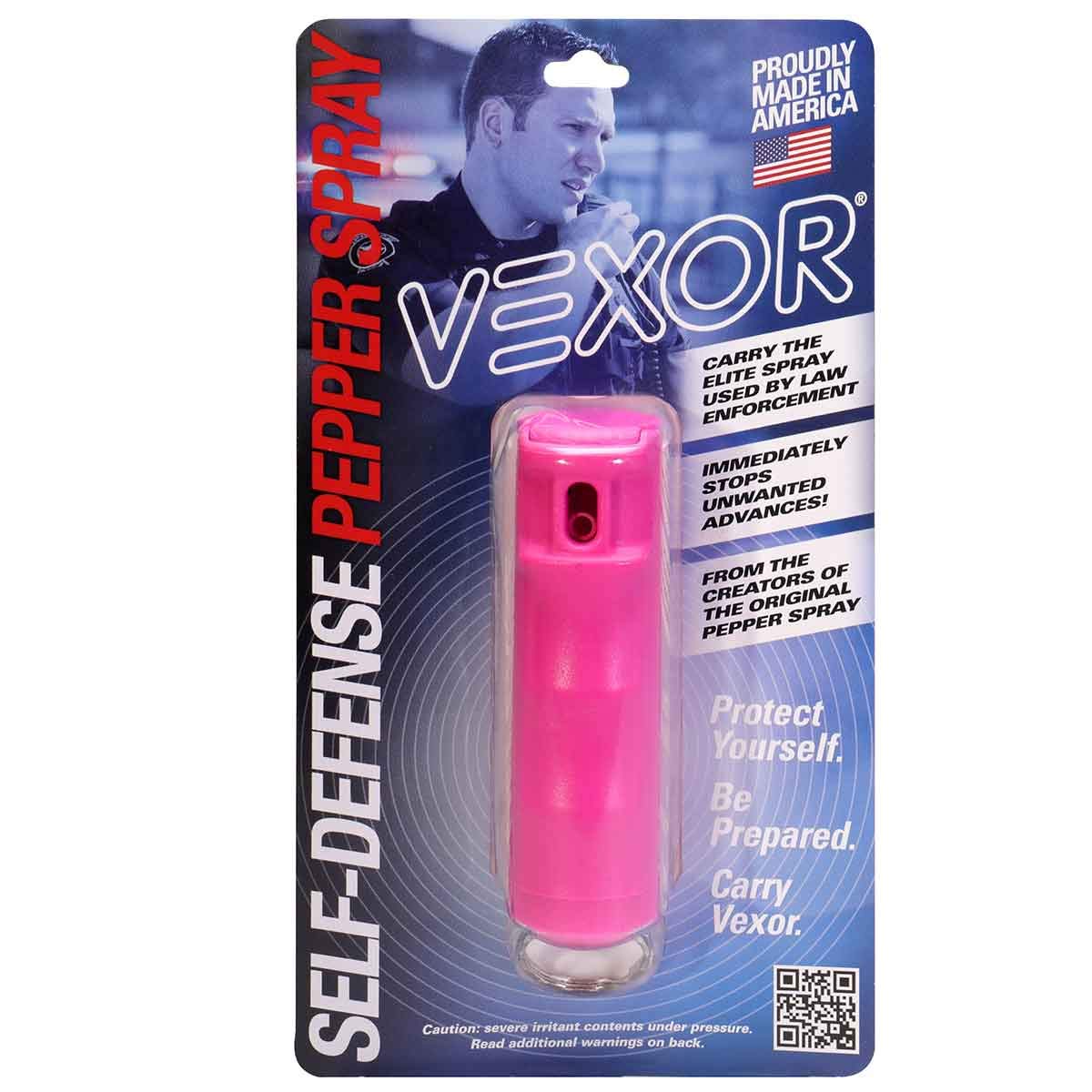 VEXOR Quick Release Key Ring Pepper Spray Police Strength Pepper Spray, Self-Defense Keychain for Women and Men, Hard Plastic Case and Quick-Release Key Ring