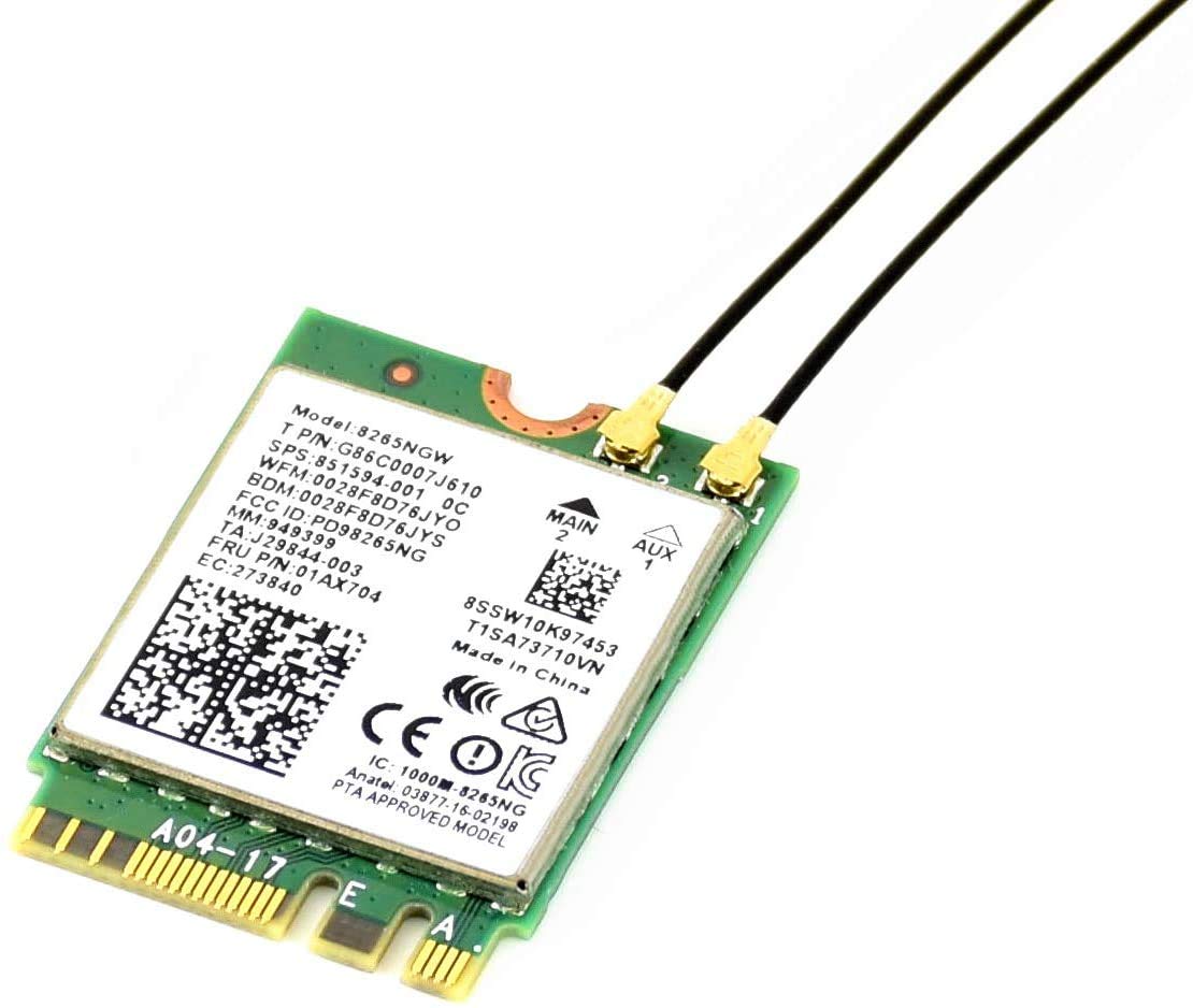 Waveshare AC8265 Wireless NIC Module for Jetson Nano Supports 2.4GHz / 5GHz Dual Band WiFi and Bluetoth 4.2