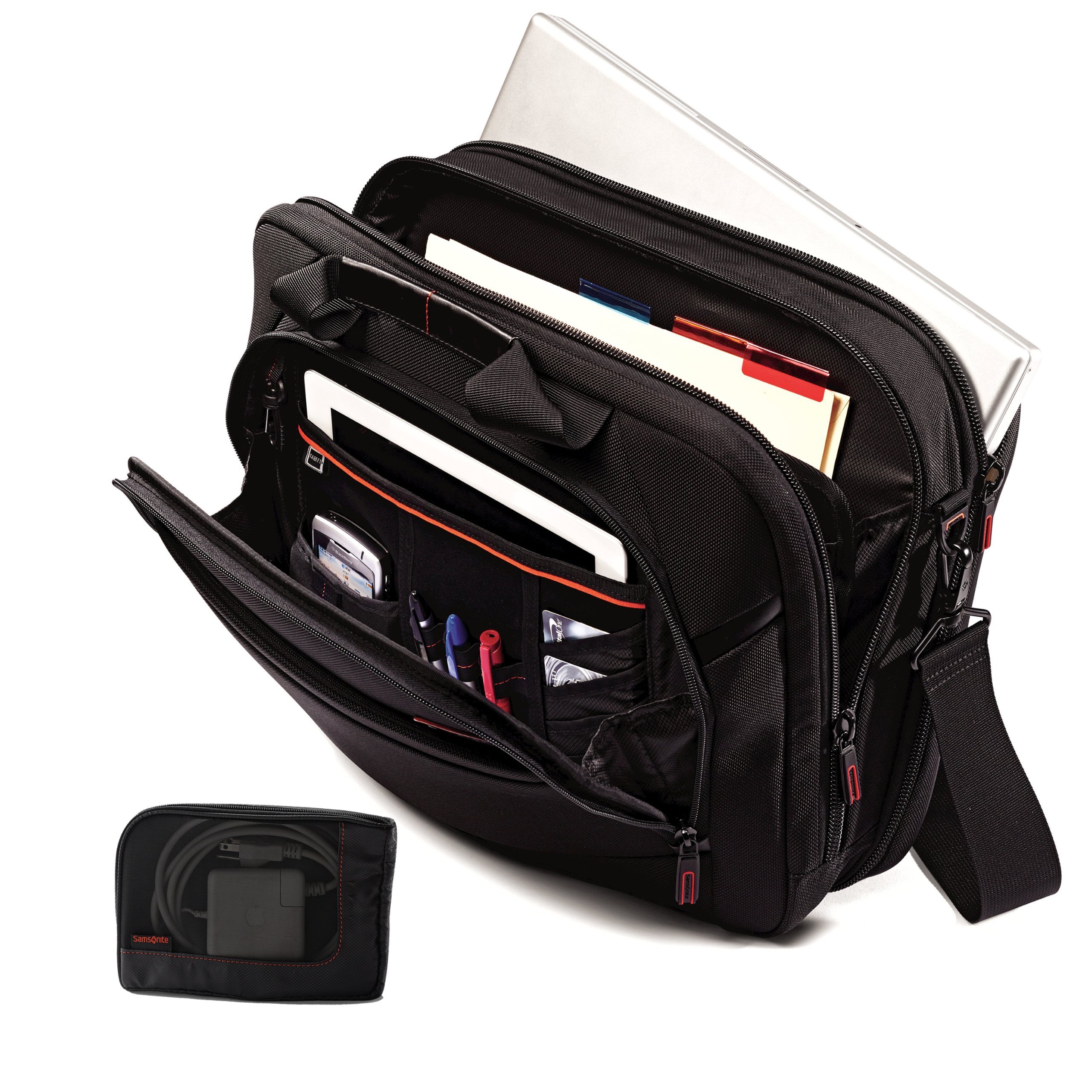 Samsonite Pro 4 DLX Two Gusset TSA Briefcase, Black, One Size