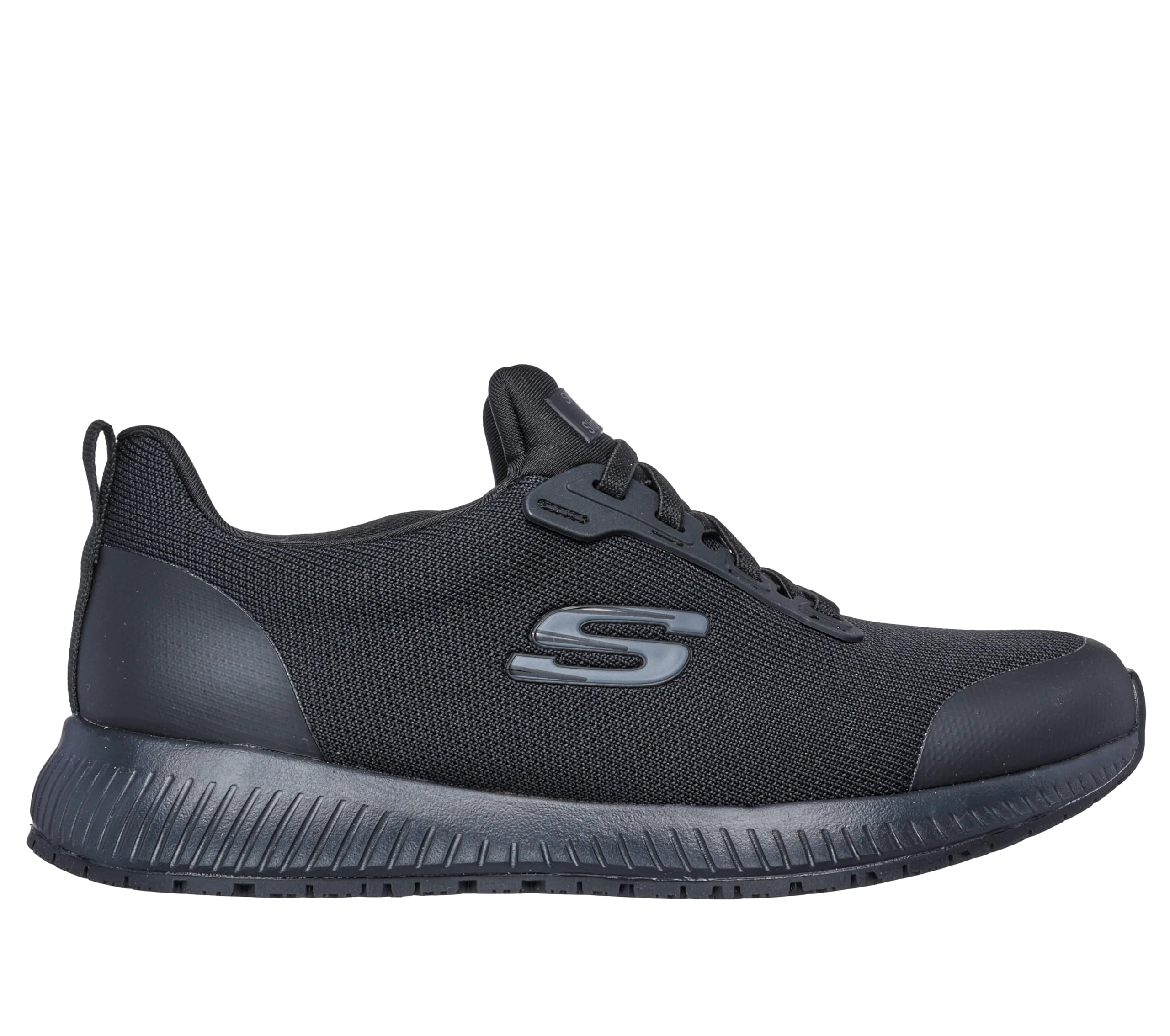 Skechers Women's Squad SR Food Service Shoe, Black, 10 Wide