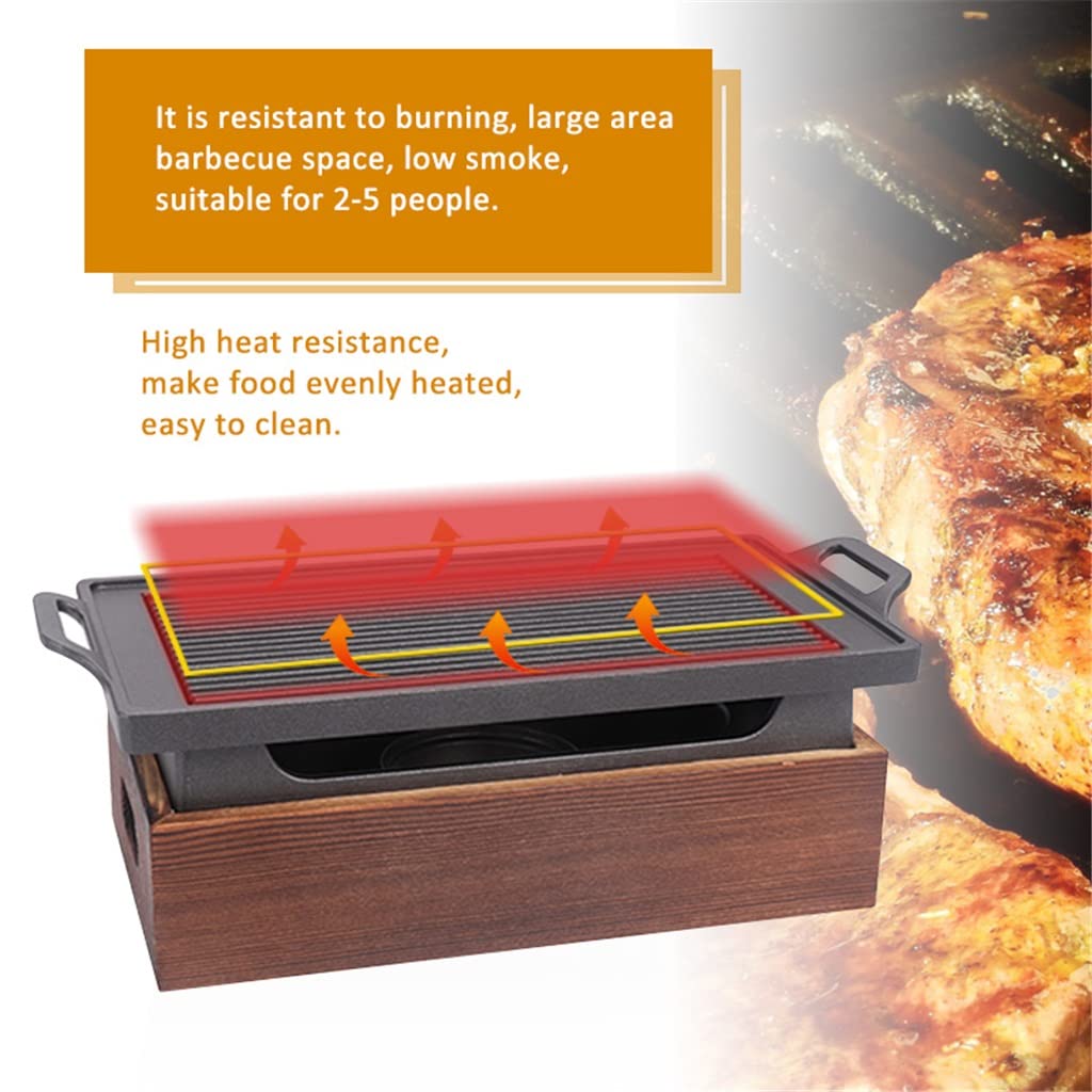WXBDD Portable BBQ Grill Barbecue Grill Charcoal BBQ Oven Household Non-stick Cooking Tools (Size : Small)