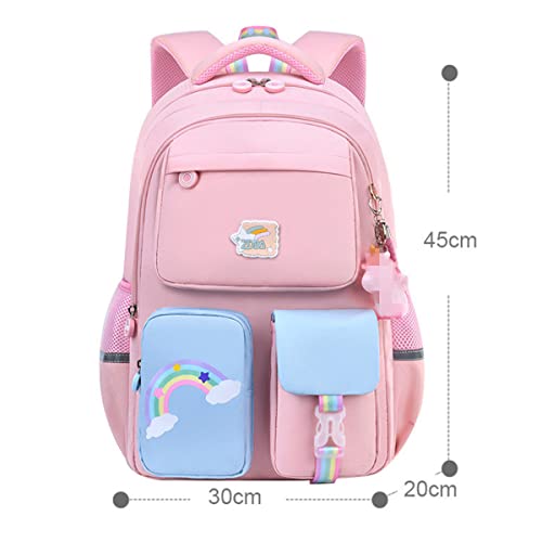 XYXBEBAO Large Girls Schoolbag Student Schoolbag 15.6 inch Laptop Backpack Kawaii Backpack (Pink) age:over 8 years old
